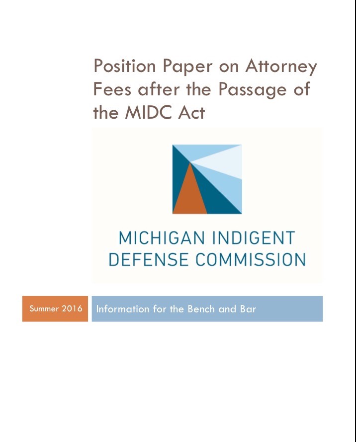 position paper cover - Michigan Indigent Defense Commission